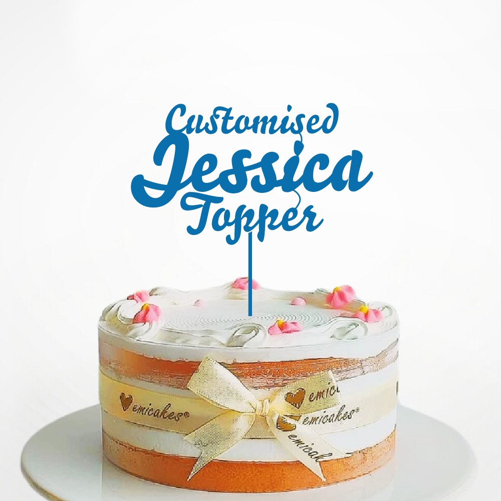Custom 3 Lines Cake Topper (Jessica Font) – Emicakes